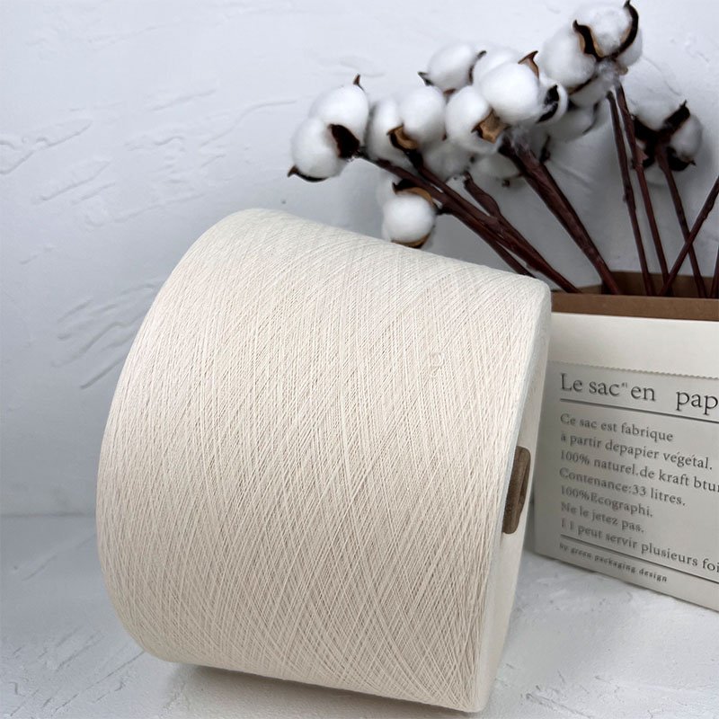 100% Cotton Ne 40/1 Combed Compact Spinning Raw White Yarn for Knitting ...