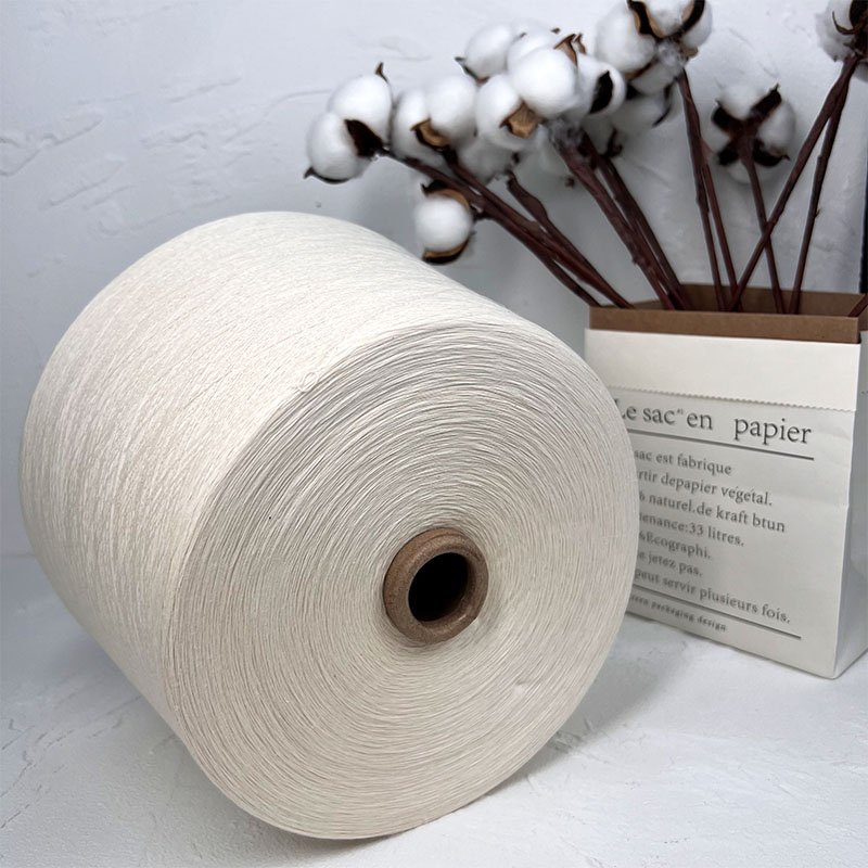 100% Cotton Ne 40/1 Combed Compact Spinning Raw White Yarn for Knitting ...