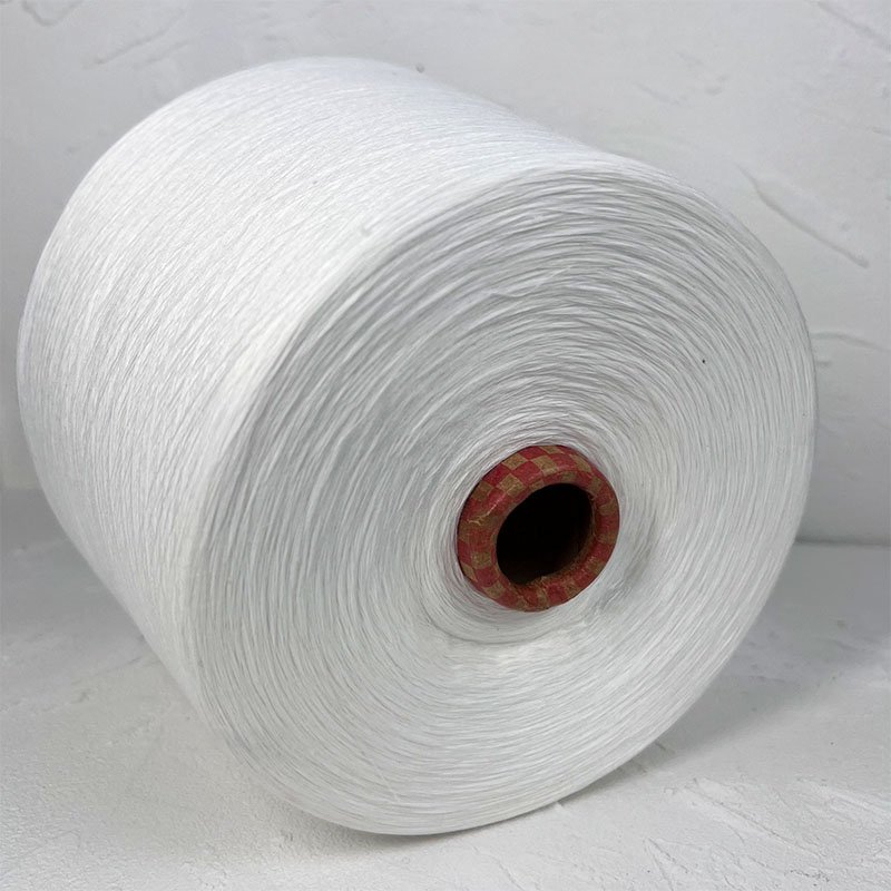 100% Polyester 32S/1 Ring Spinning Raw White Yarn for knitting and weaving