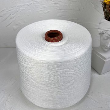 100% Polyester 32S/1 Ring Spinning Raw White Yarn for knitting and weaving
